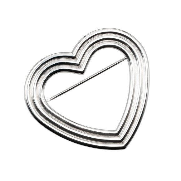 Tiffany & Co. | Jewelry | Tiffany Tiffanyco Menard Heart Brooch Silver ...